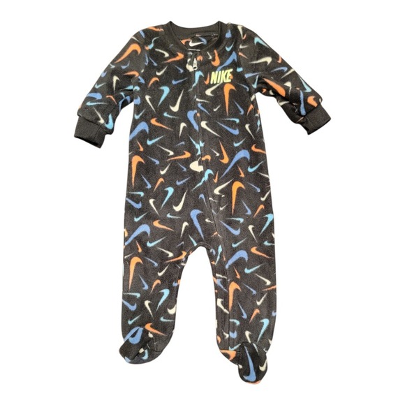Nike | One Pieces | Baby Boys Nike Fleece Footed Pajamas Sleepers All ...